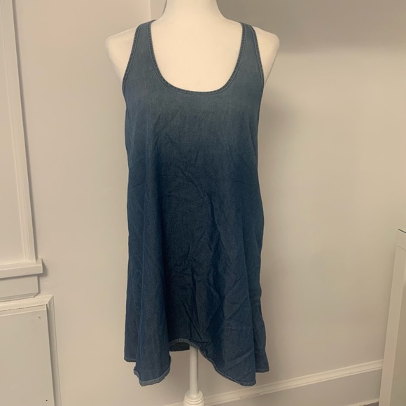 Current/Elliott | Dresses | Currentelliott Sleeveless Smock Denim Dress ...